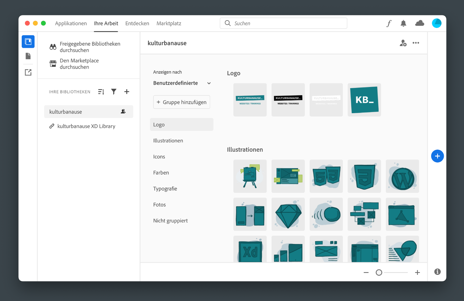 Adobe XD – Dokumentstruktur und Bibliotheken einrichten - Agentur ...